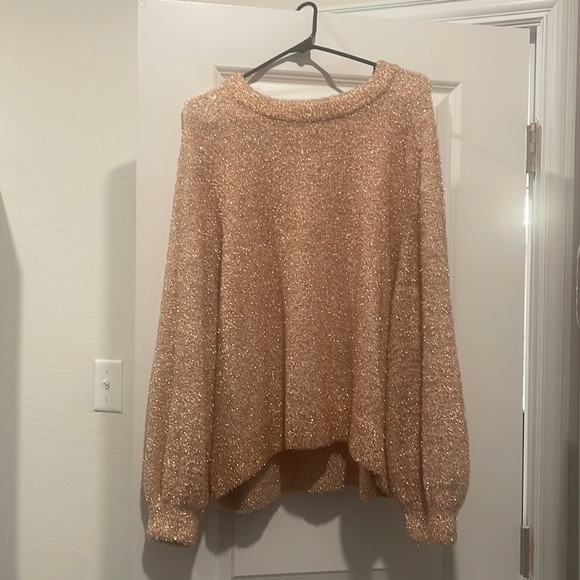 LOFT | Sweaters | Sparkly Sweater Made By Loft Size Xxl Champagne Color ...